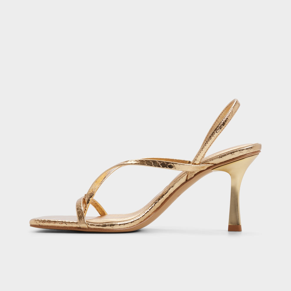 Riva – Women Gold Slingback heeled sandal - ALDO