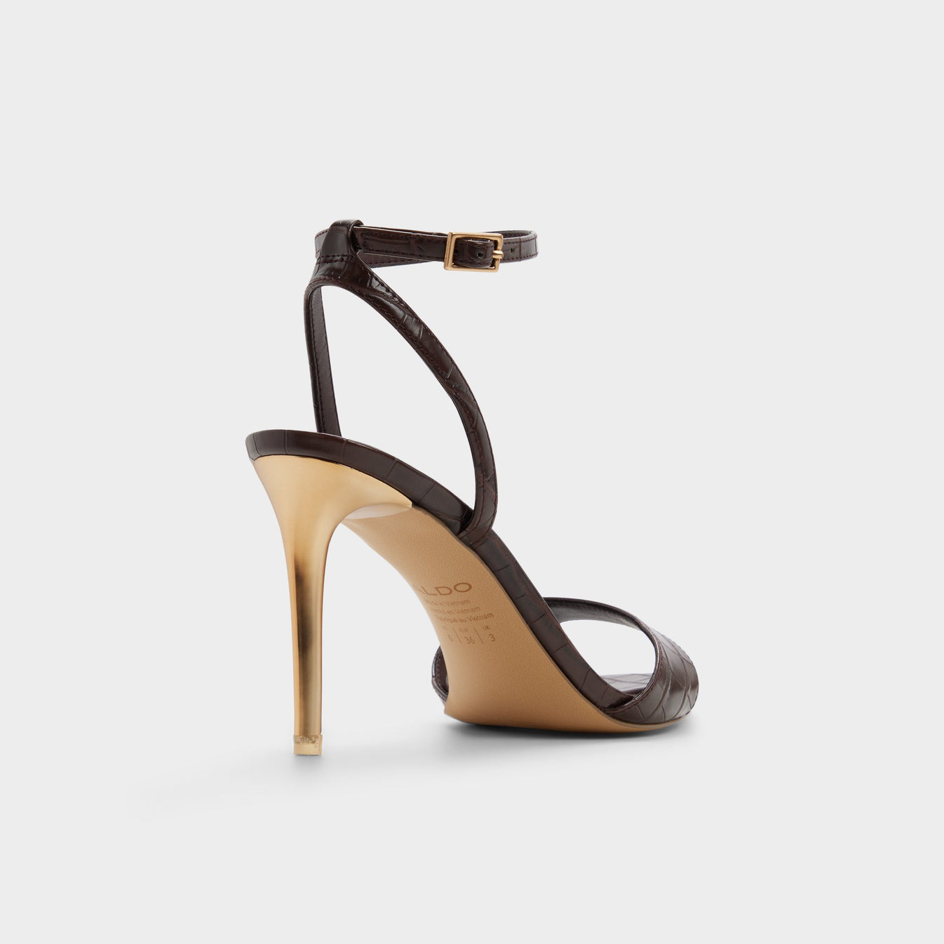 Leandra – Women Dark brown Strappy heeled sandal - ALDO